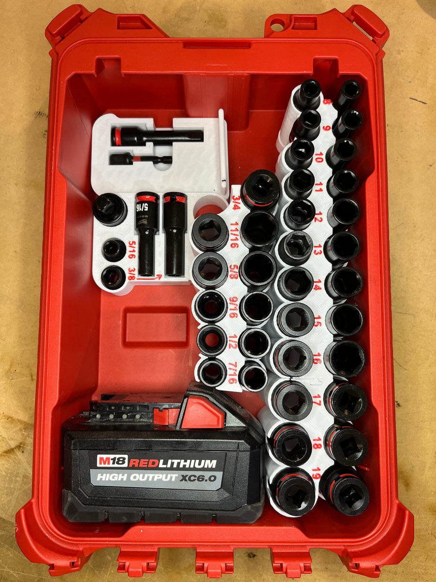Packout Organizer Insert for Stubby M18 Impact Wrench and 43-Piece Soc ...