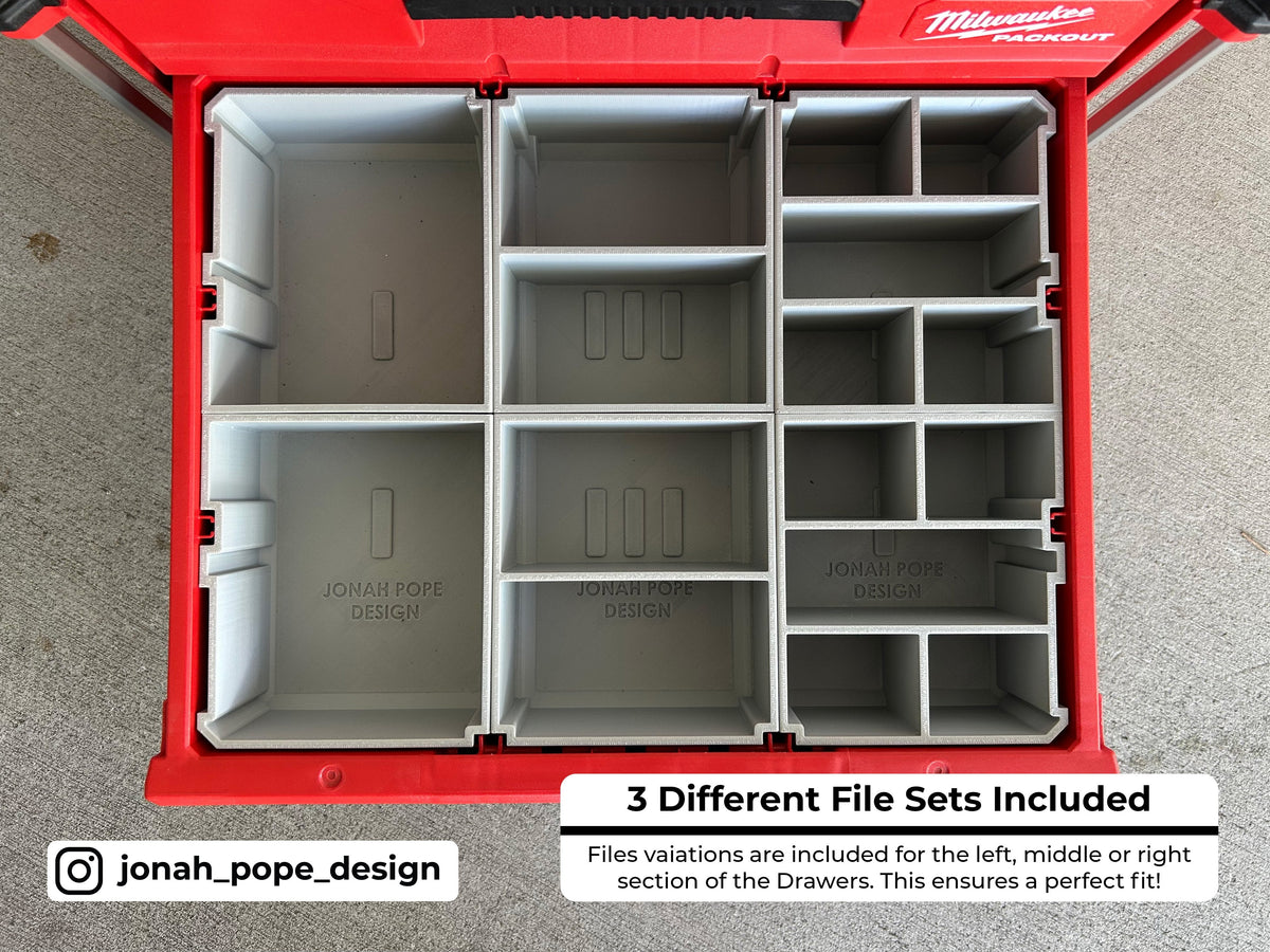 Slimline Packout Drawers Organizer Tubs Inserts (Gray/White) - Jonah P ...